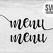 Menu SVG, Menu Clip Art, Menu Sign SVG Vector Clip Art SVGFILES - Etsy