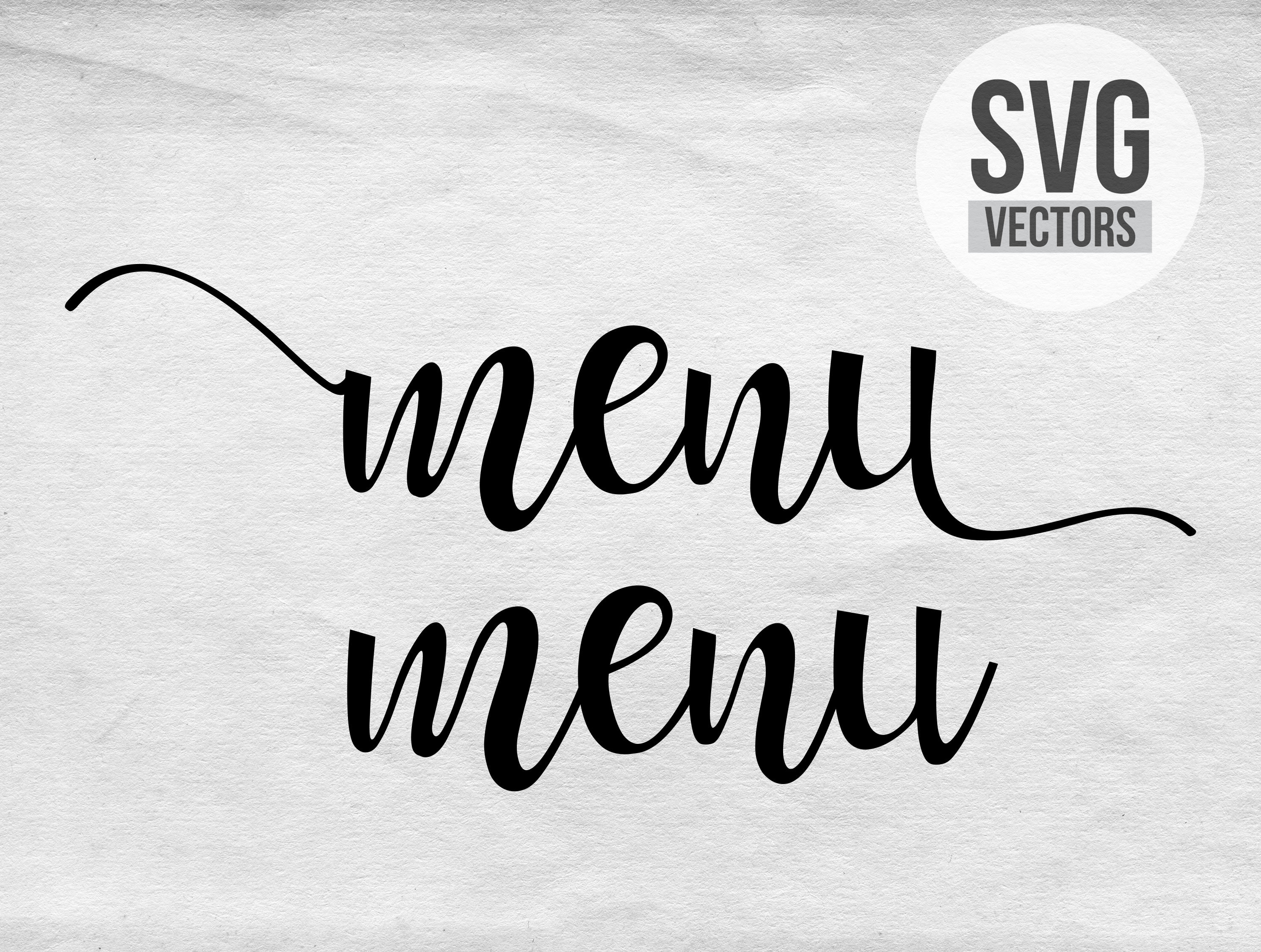 Menu SVG Menu Clip Art Menu Sign SVG Vector Clip Art | Etsy