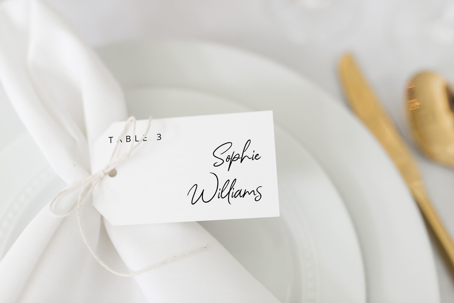 Minimalist Place Cards Name Tag Template MIN020VSD - Etsy