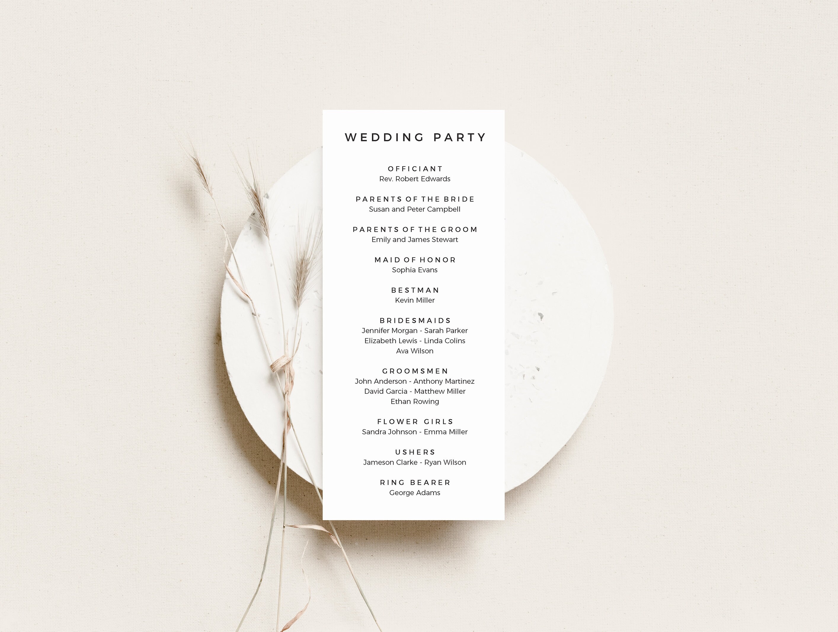 Wedding Program Boho Program Template PDF Template Instant | Etsy