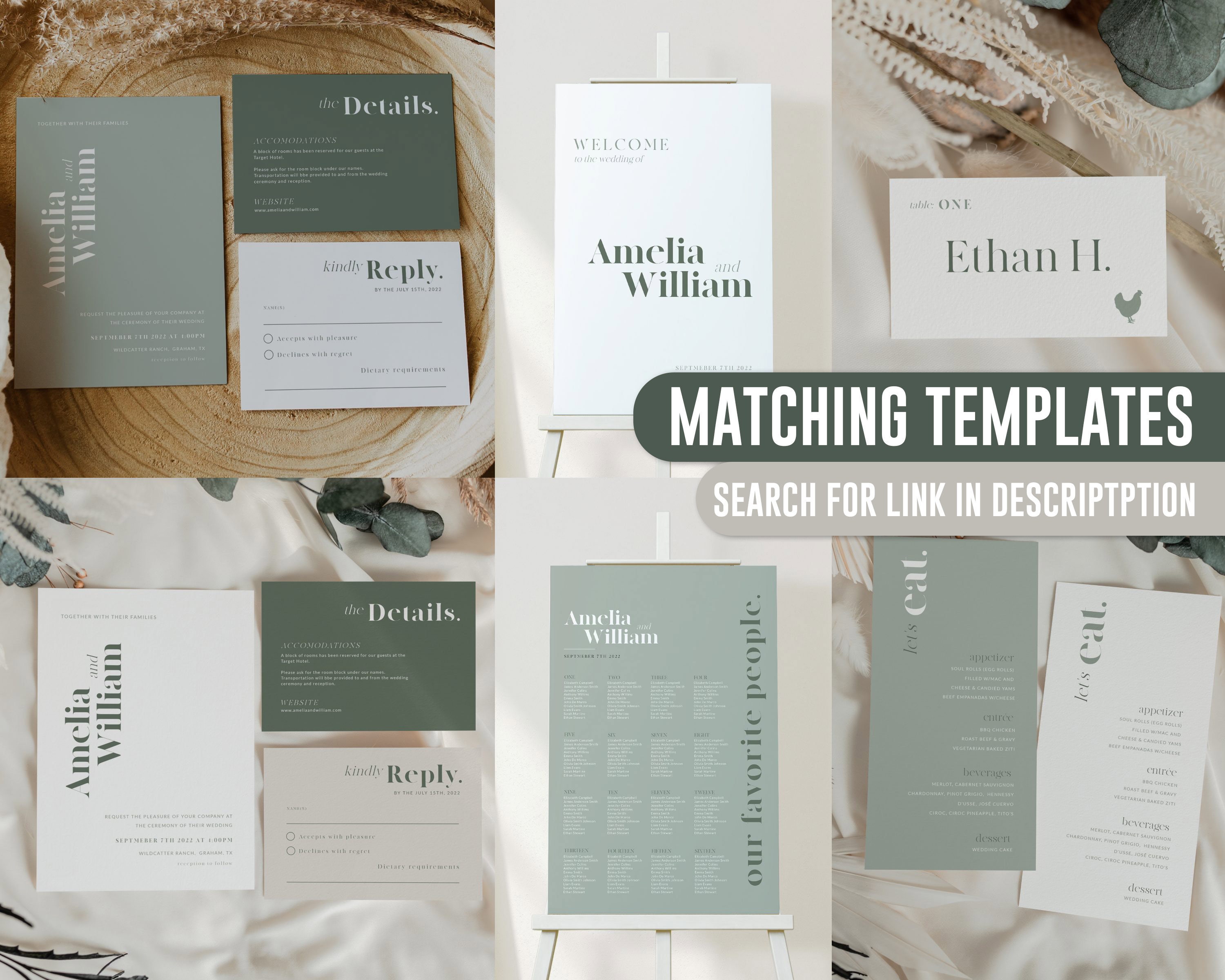 Wedding Place Cards Place Card Template Place Cards With - Etsy