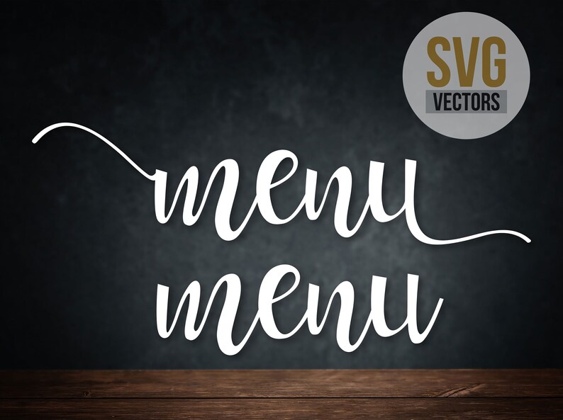 Menu SVG Menu Clip Art Menu Sign SVG Vector Clip Art | Etsy
