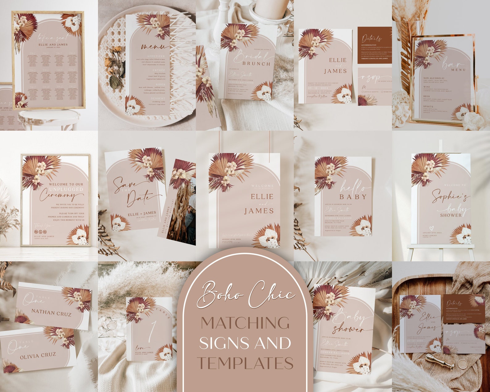 Seating Chart Wedding Boho Chic Seating Chart Boho Seating | Etsy