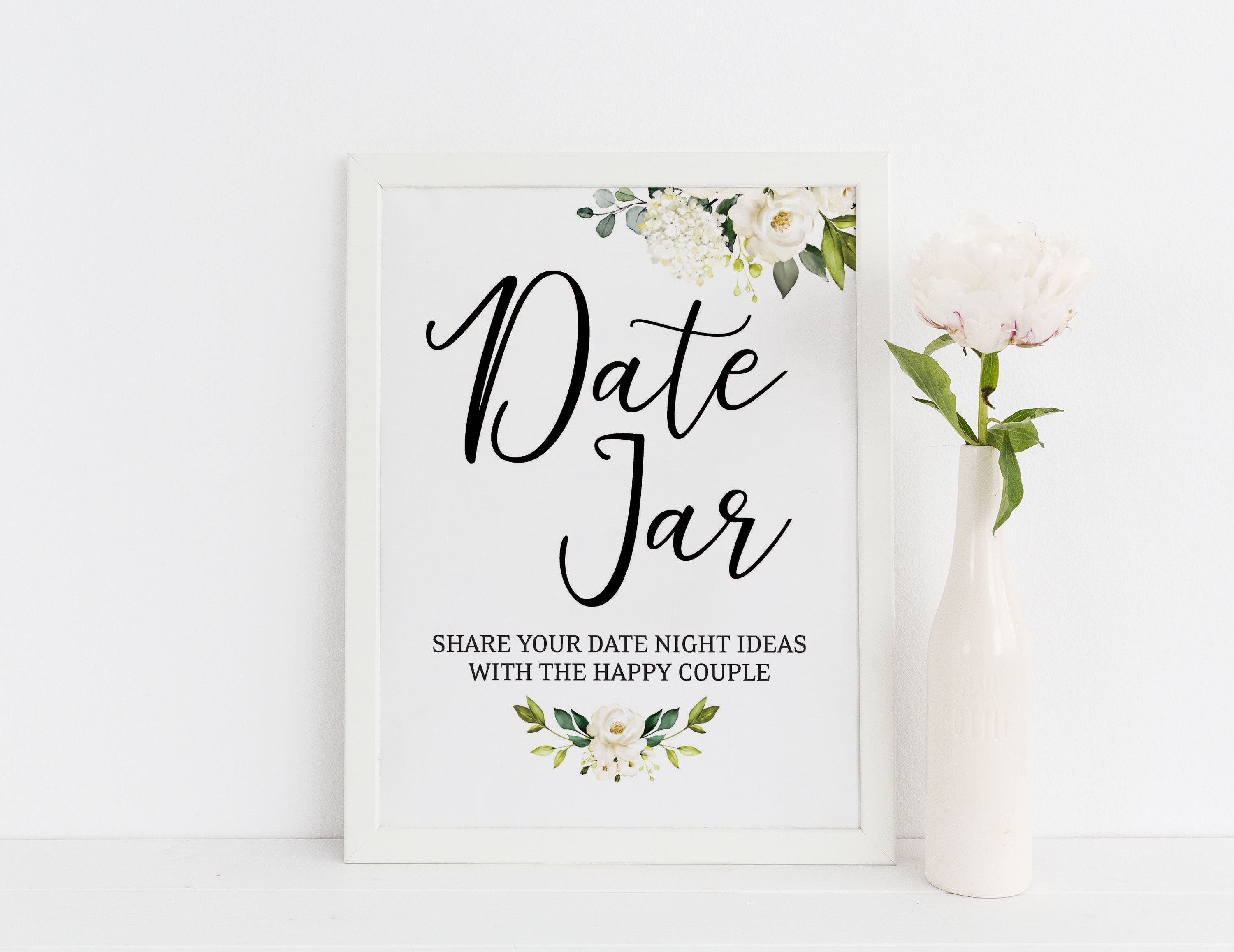 Date Jar Sign Date Night Ideas Wedding Sign Template With | Etsy