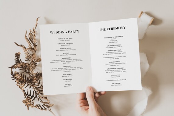 Wedding Ceremony Booklet Template Wedding Program Templates Download