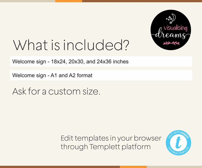 Beige welcome sign Wedding welcome sign Welcome sign | Etsy