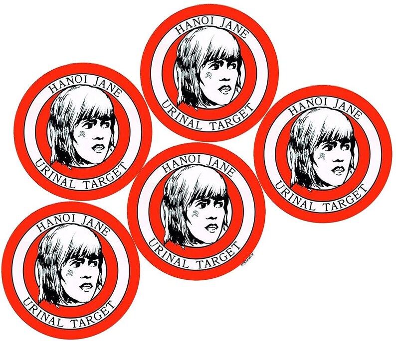 Hanoi Jane Urinal Target Stickers/decals...5 to a Pack - Etsy