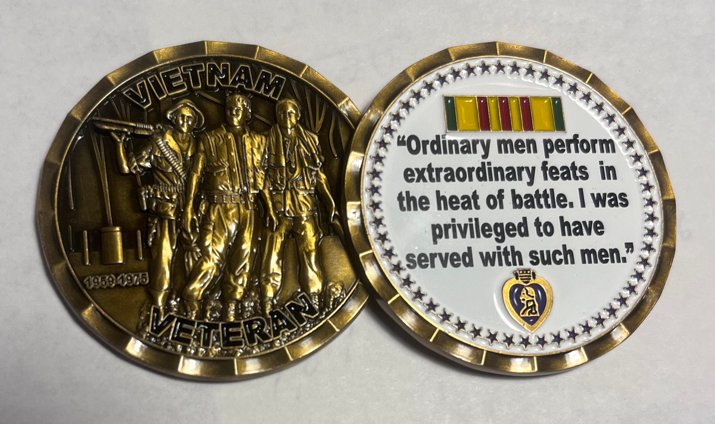 Vietnam Veteran Challenge Coin Army Marines Navy Air Force Coast Guard ...