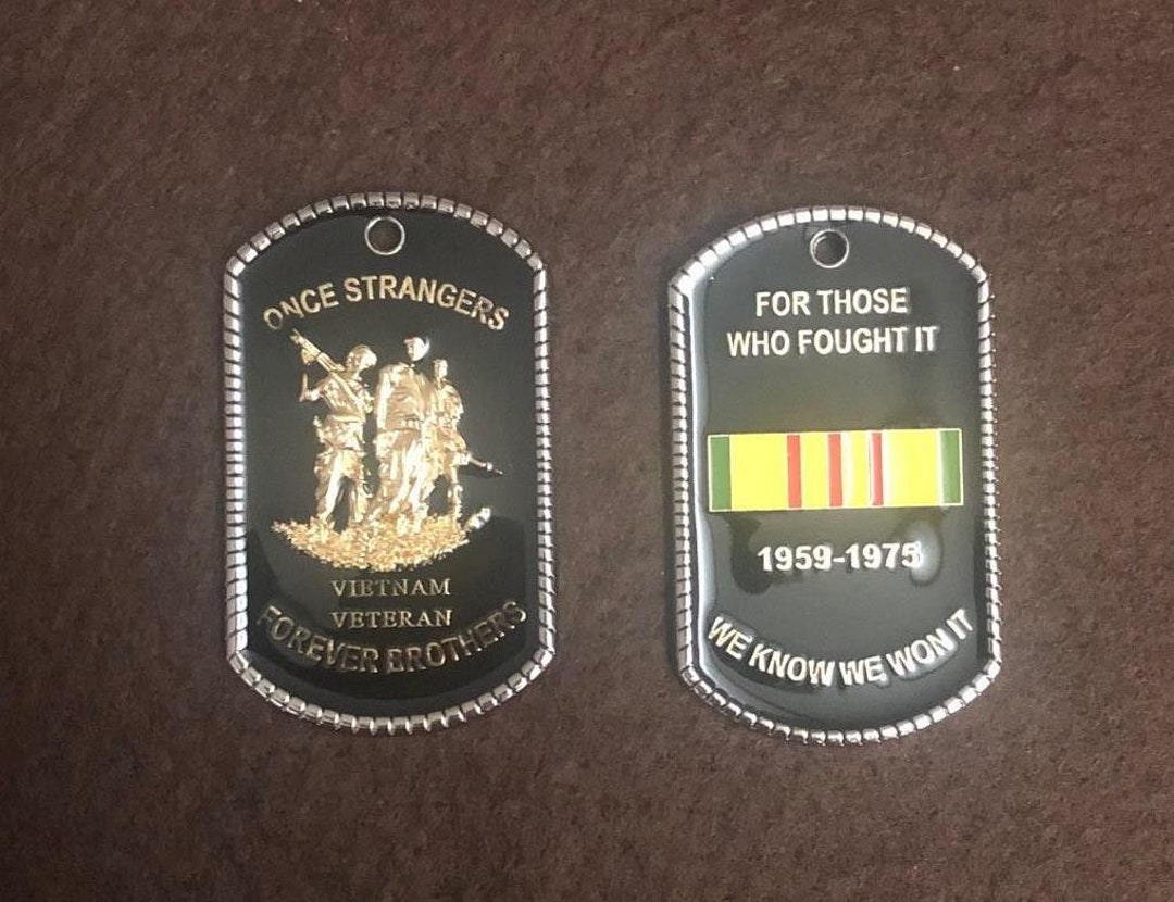 Vietnam Veteran Tribute Dog Tag Army Marines Navy Air Force Coast Guard ...