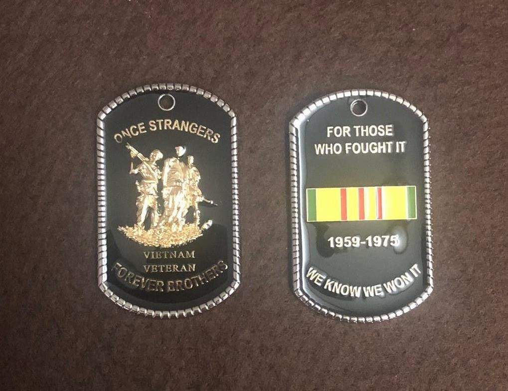 Vietnam Veteran Tribute Dog Tag Army Marines Navy Air Force Coast Guard ...