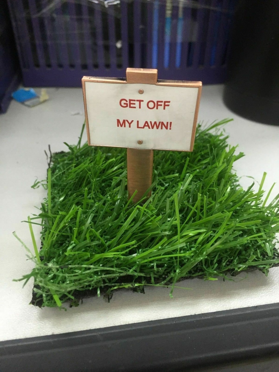 Get off My Lawn Grass and Sign - Etsy