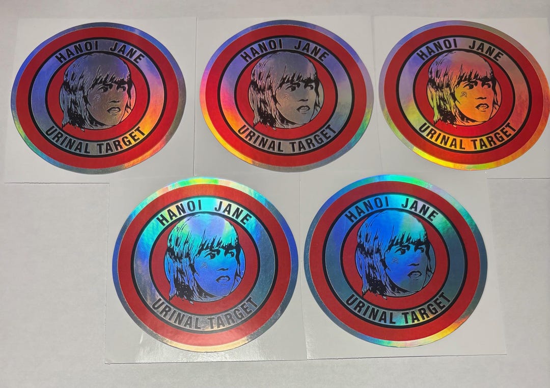 Hanoi Jane Urinal Target Holographic Stickers Pack of 5 - Etsy