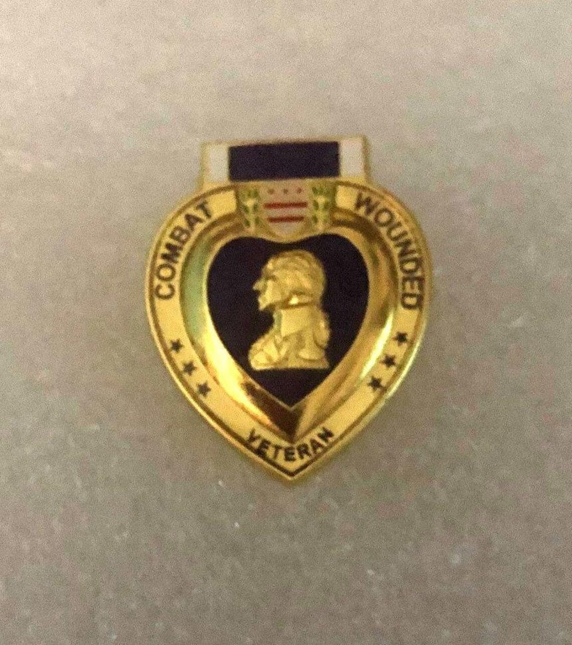 Purple Heart Combat Wounded Veteran Hat Lapel Pin Army Marines Navy Air ...