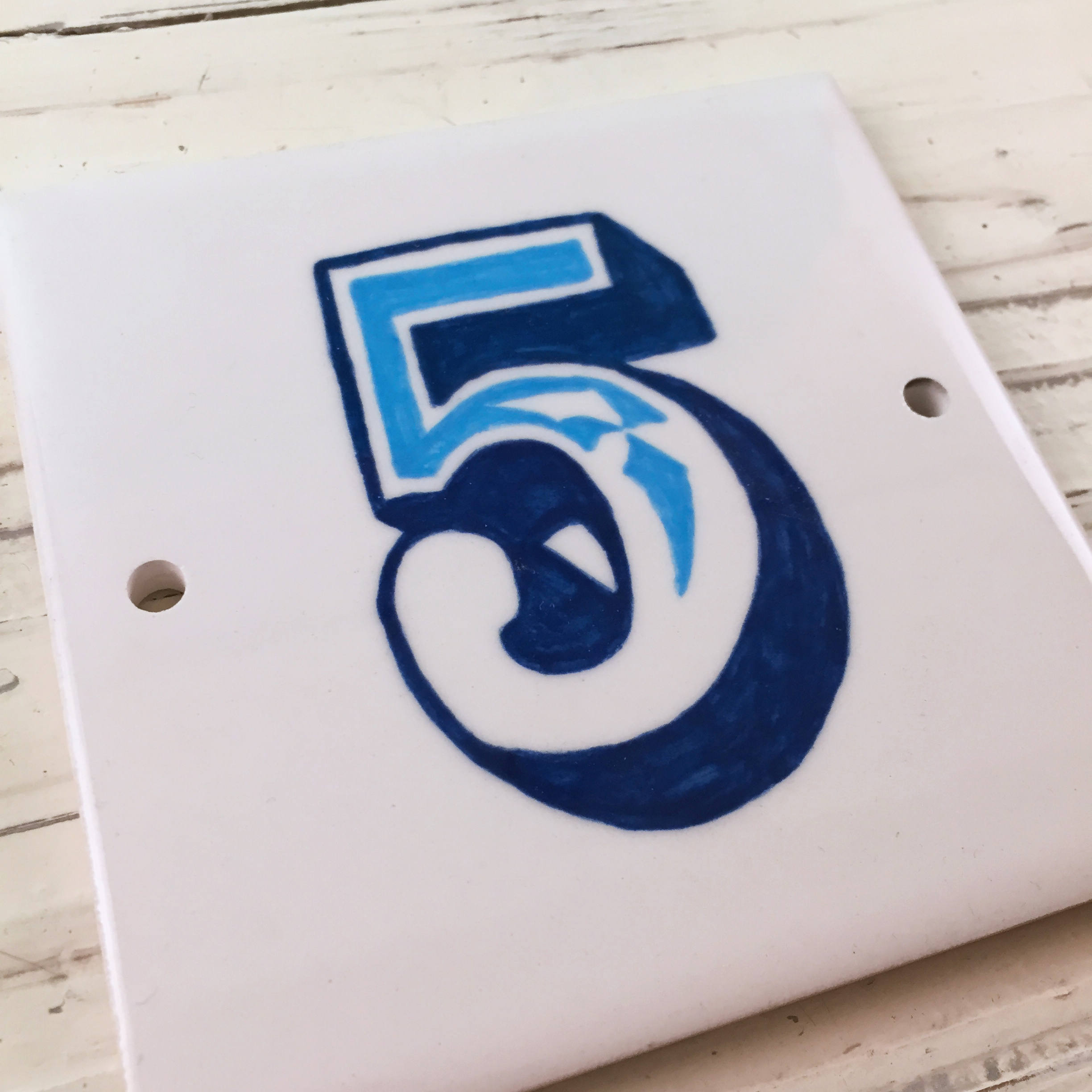 Hand-painted Ceramic Door Numbers - Etsy UK