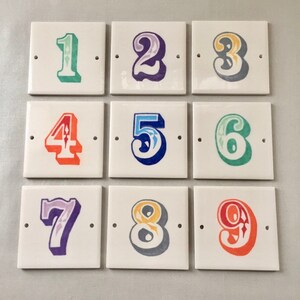Hand-painted Ceramic Door Numbers - Etsy