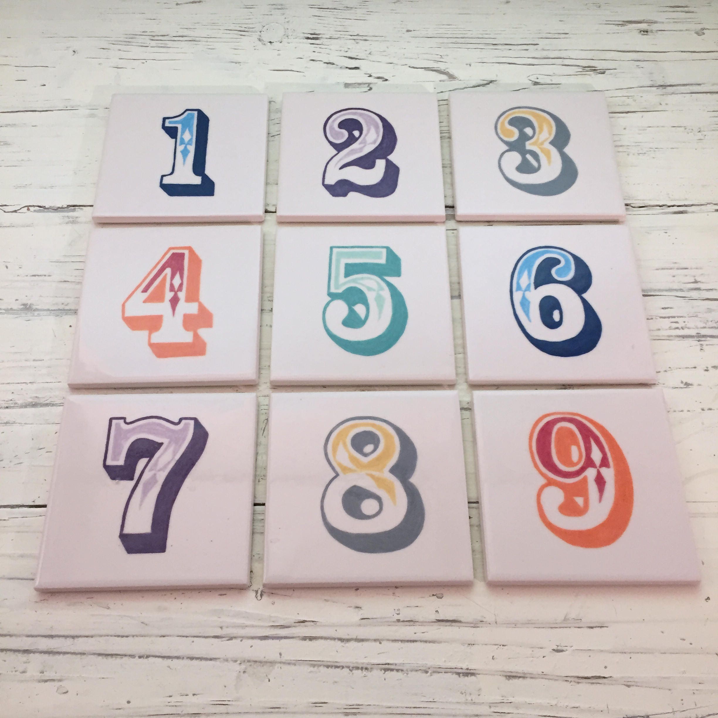 Hand-painted Ceramic Door Numbers - Etsy UK