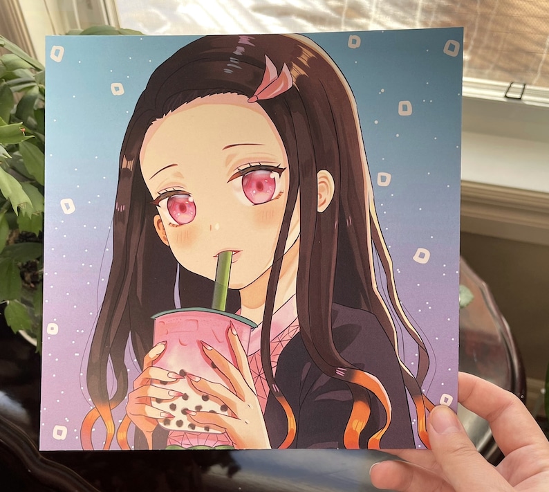 Boba Square Prints bubble Tea - Etsy