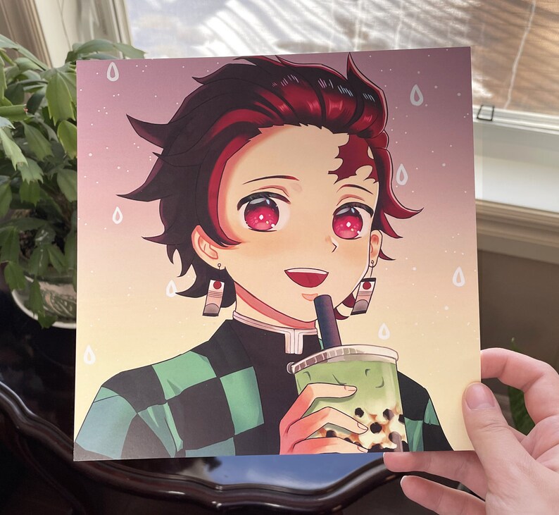 Boba Square Prints bubble Tea - Etsy