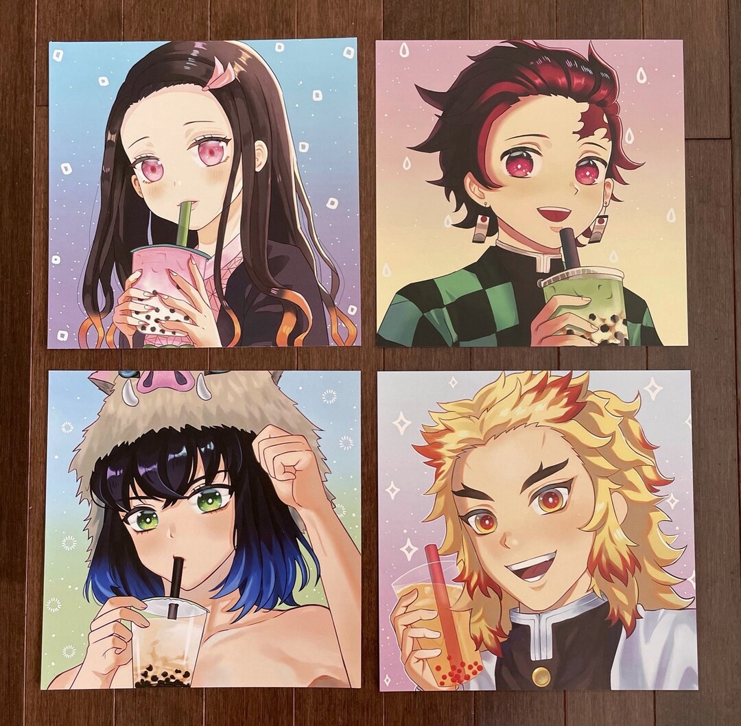 Boba Square Prints (bubble Tea) - Etsy