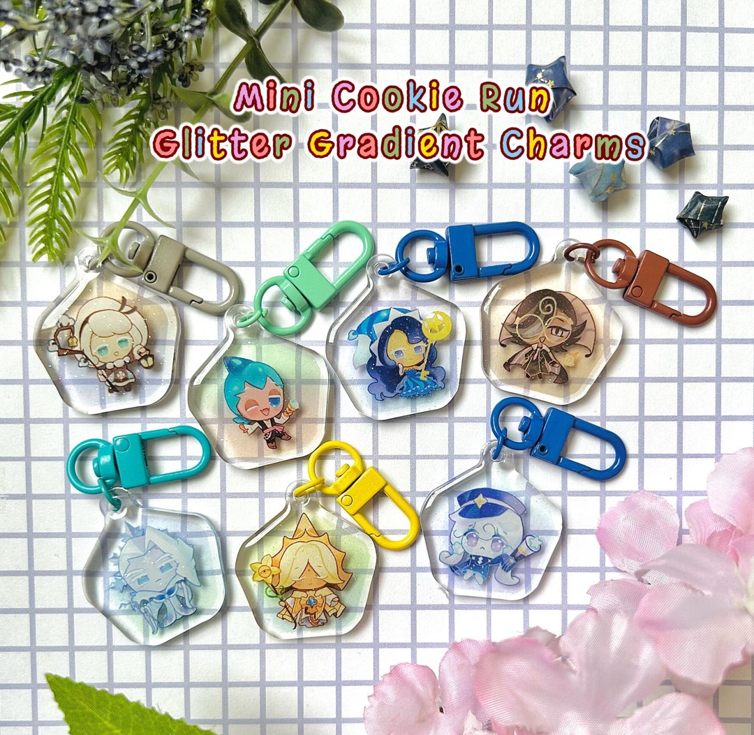 Biscuit Running Charms Glittery and Gradient - Etsy