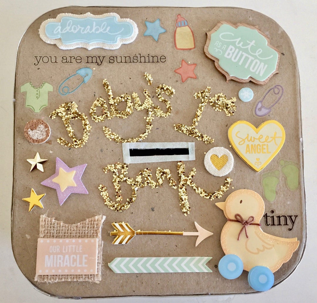 Baby Bank, Baby Shower Gift, Piggy Bank, New Baby Gift, Nursery Decor ...