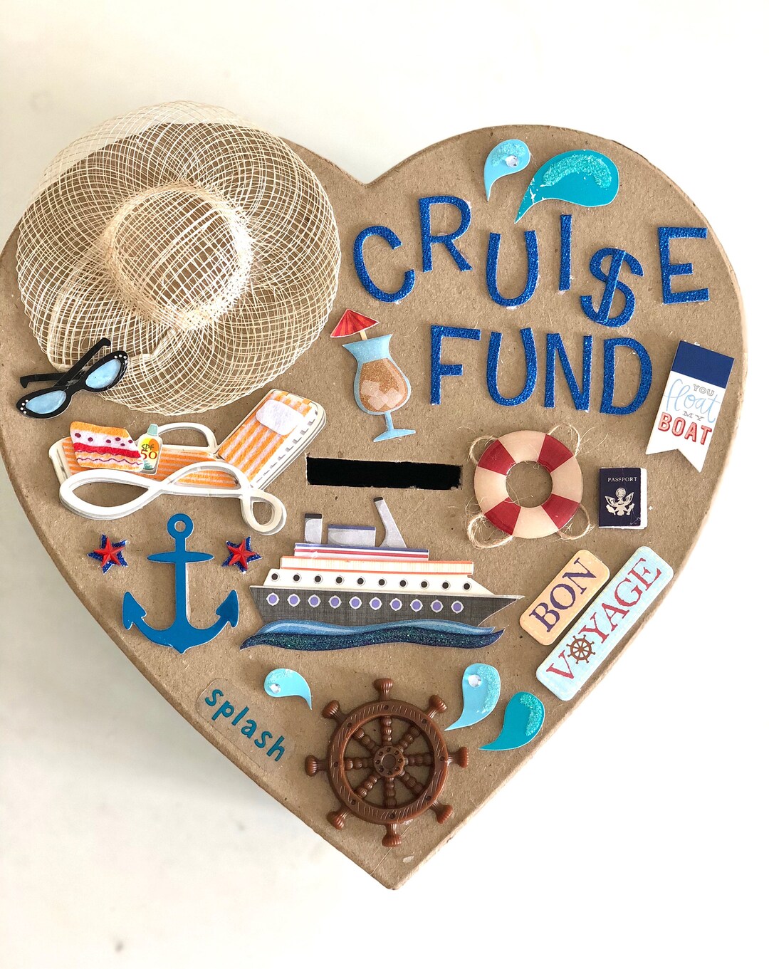 Cruise Fund, Travel Gift, Adventure Fund, Handmade Piggy Bank, Money ...