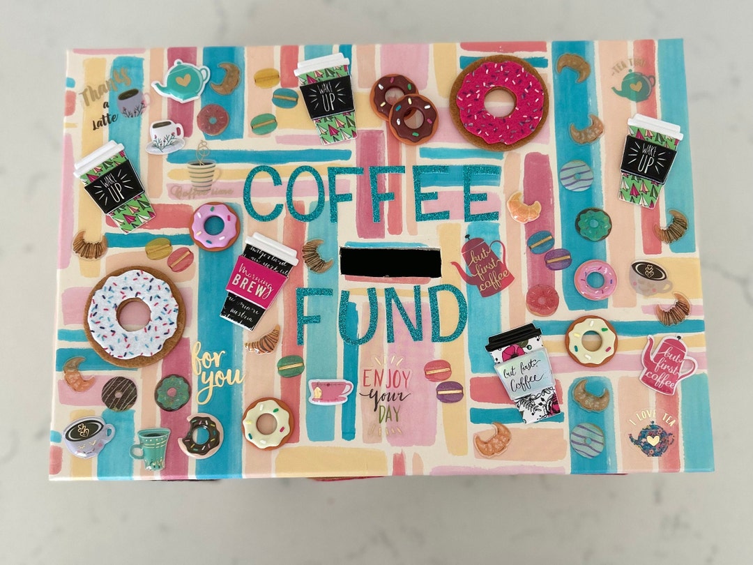 Coffee Gift, Coffee Fund, Handmade Piggy Bank, Money Box, Savings ...