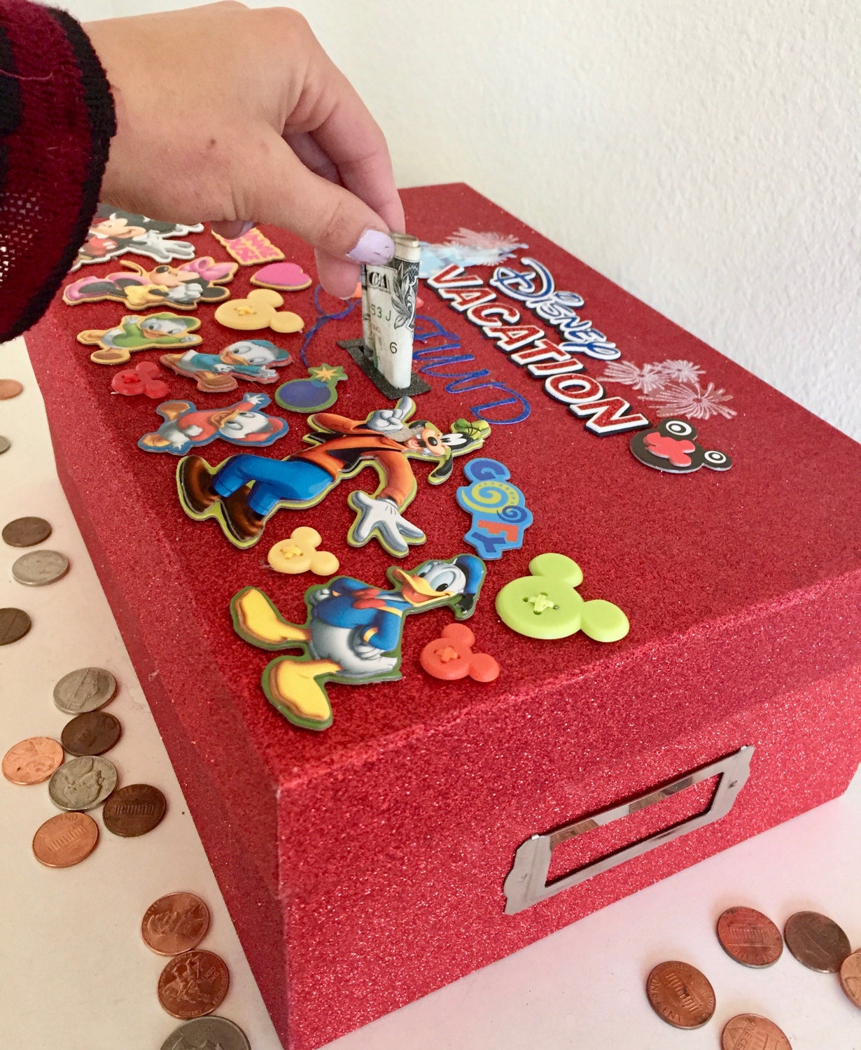 Disney Fund Money Box, Disney Gift, Vacation Fund, Piggy Bank ...