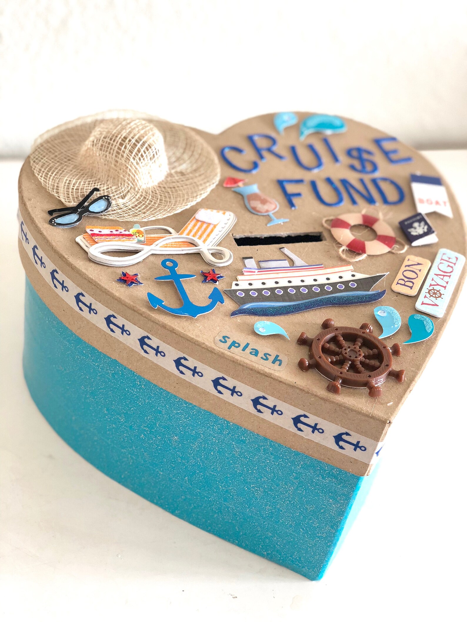 Cruise Fund, Travel Gift, Adventure Fund, Handmade Piggy Bank, Money ...