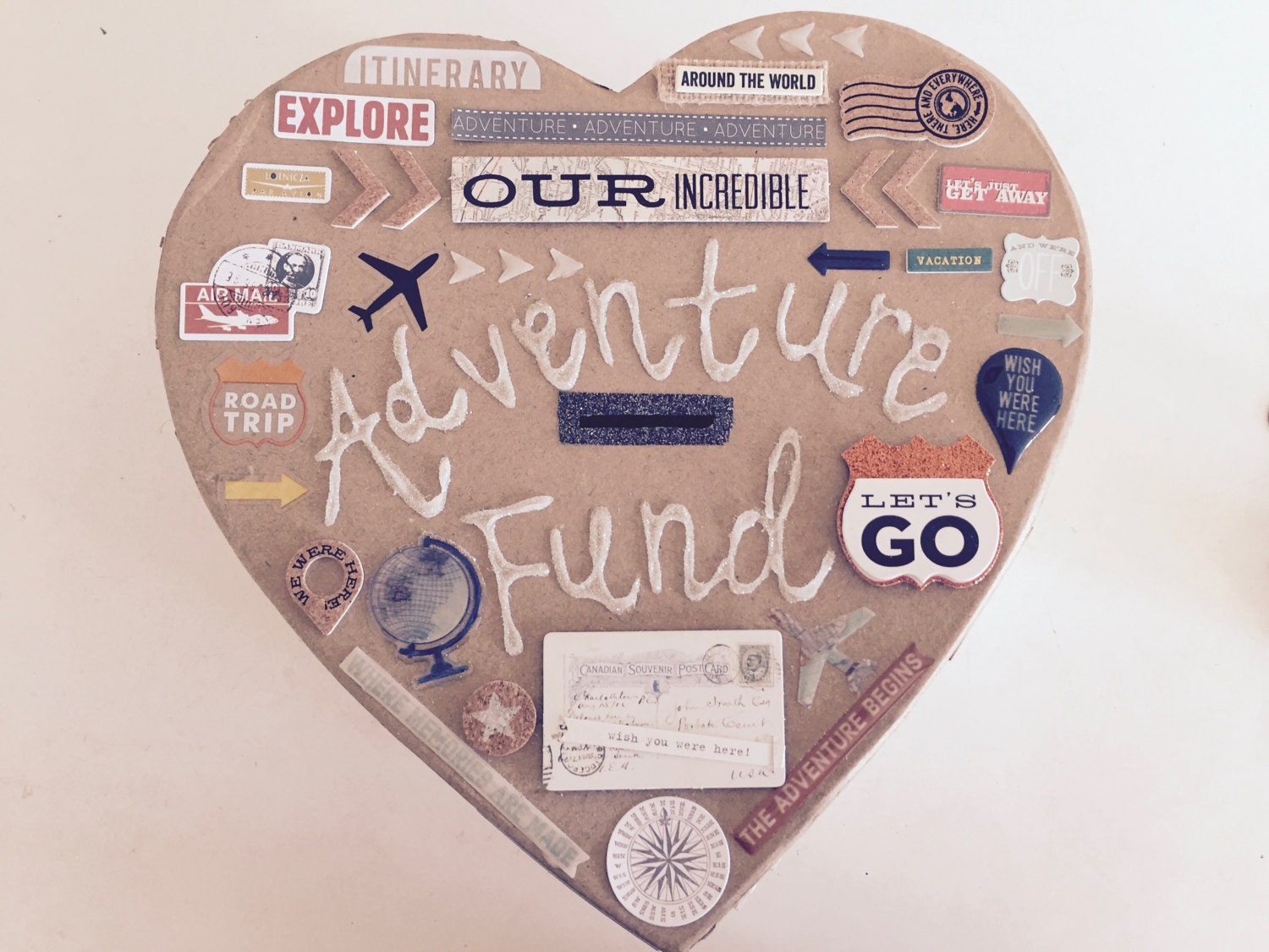 Travel Gift, Adventure Fund, Handmade Piggy Bank, Money Box, Savings ...