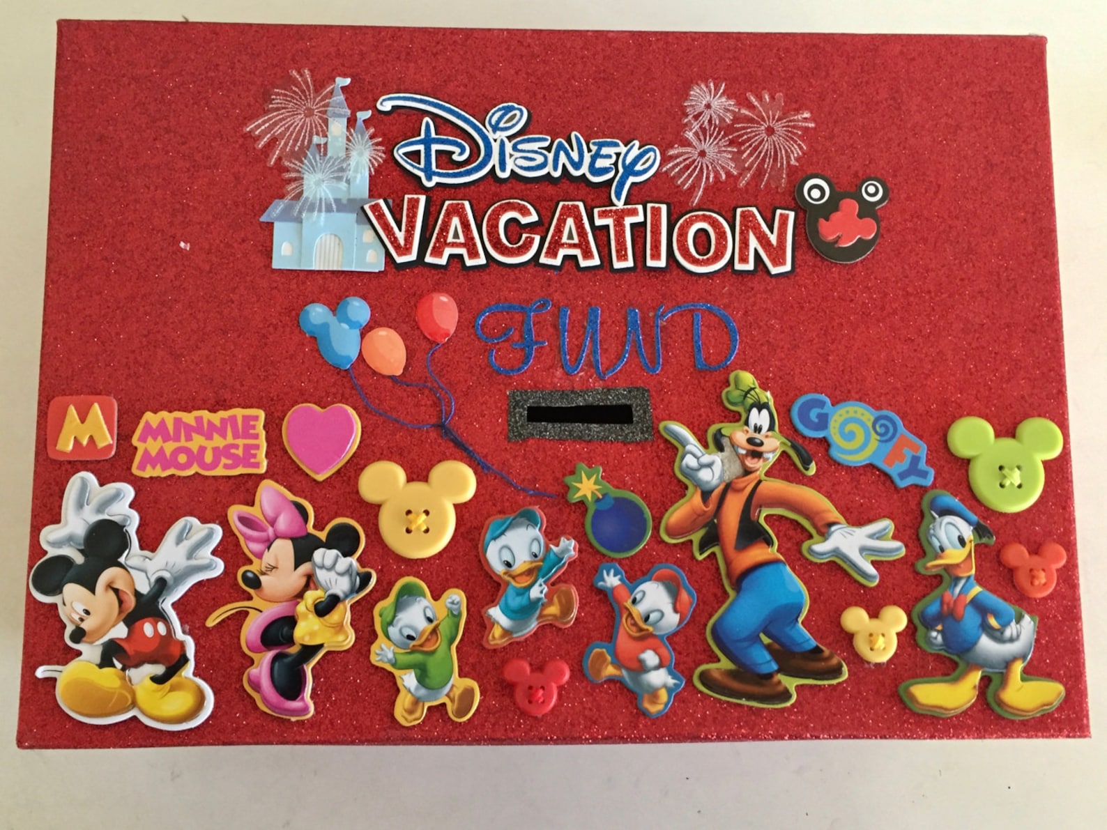 Disney Fund Money Box, Disney Gift, Vacation Fund, Piggy Bank ...