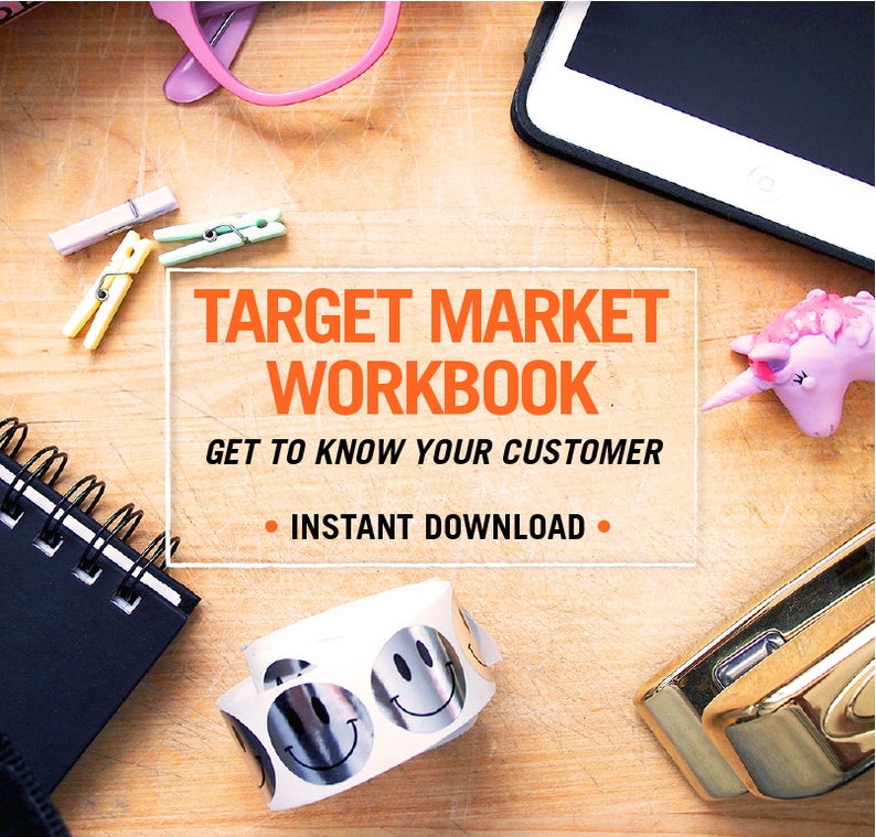 Target Market Workbook Digital Download Etsy Worksheet Etsy | Etsy