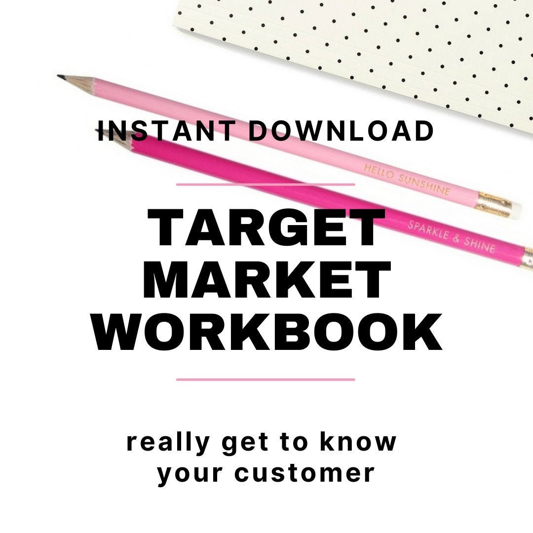 Target Market Workbook, Digital Download, Etsy Worksheet, Etsy ...