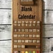 Blank Calendar wooden perpetual calendar wooden calendar | Etsy