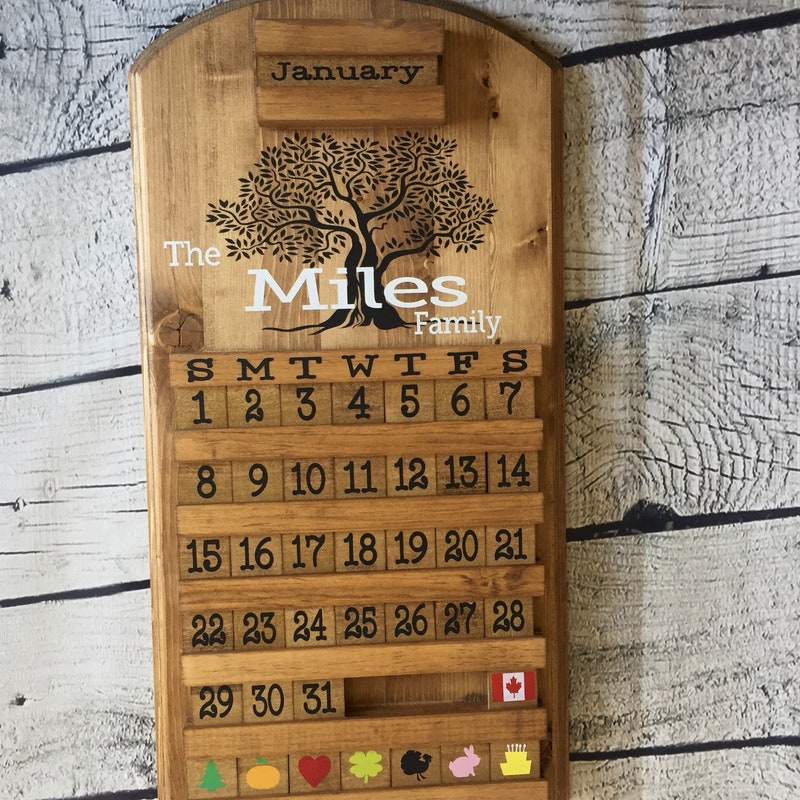 Wooden Calendar - Etsy