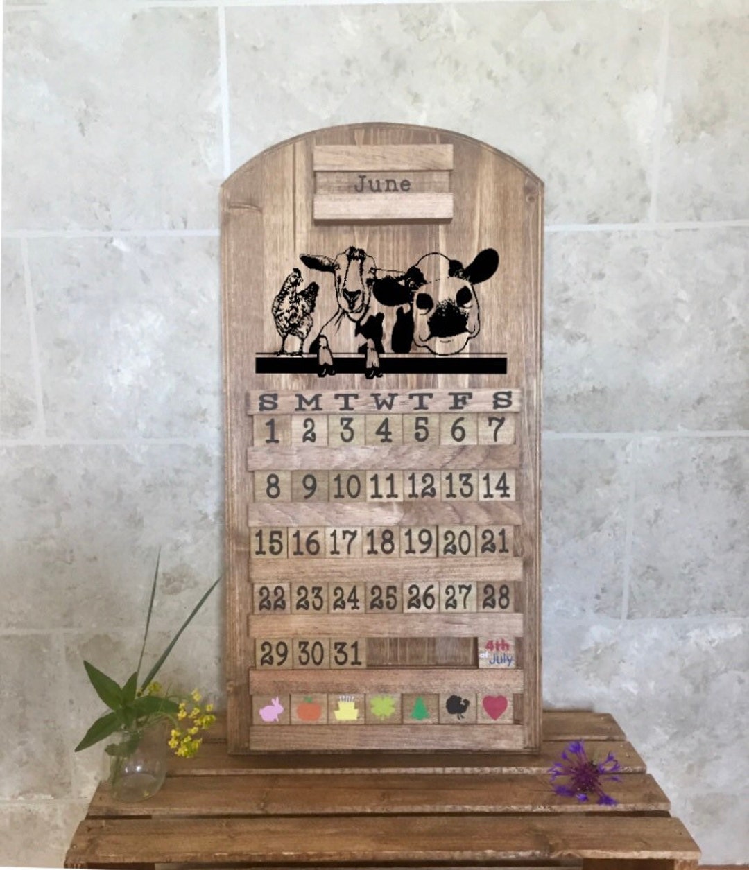 Cow Calendar, Pig, Calendar, Chicken Calendar, Farm Calendar, Perpetual ...