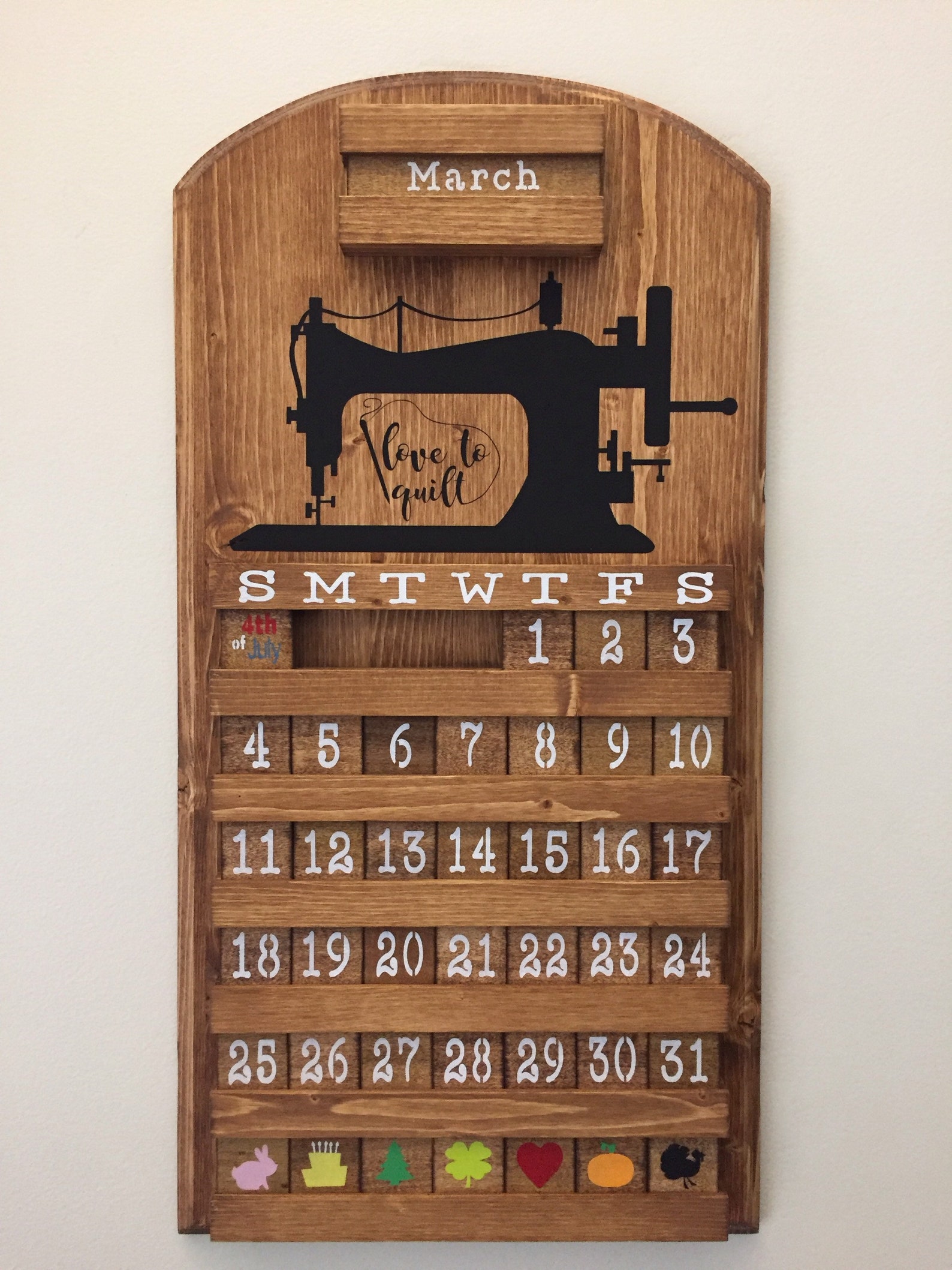 Sewing Design, Quilting Design, Wooden Calendar, Perpetual Calendar ...