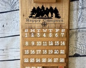 Camping Calendar Nature Calendar Wooden Calendar Perpetual - Etsy