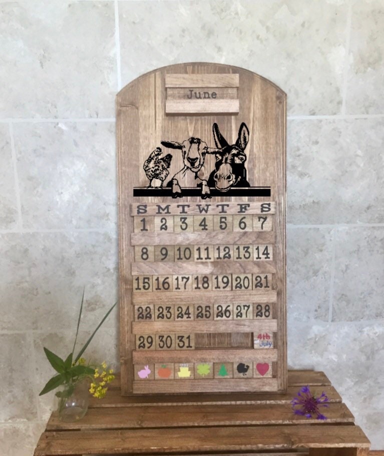 Cow Calendar Pig Calendar Chicken Calendar Farm Calendar - Etsy