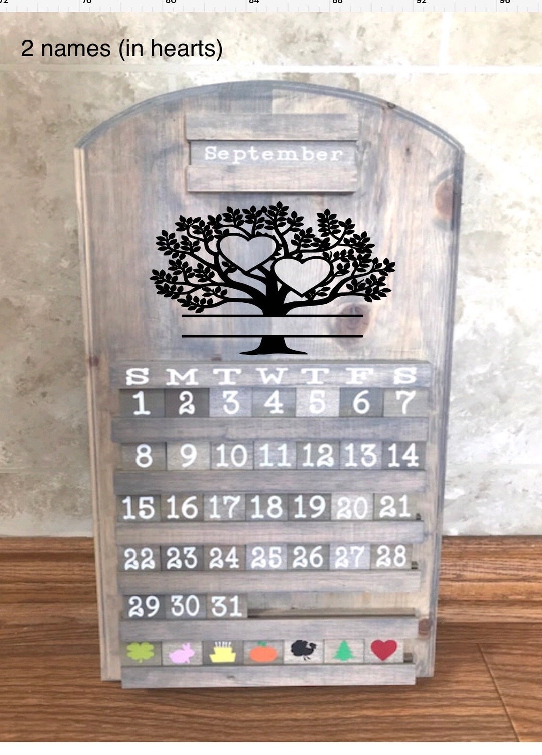 Family Calendar, Family Tree, Perpetual Calendar, Wooden Calendar ...