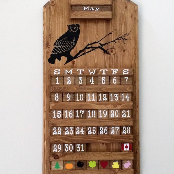 Owl Calendar - Etsy