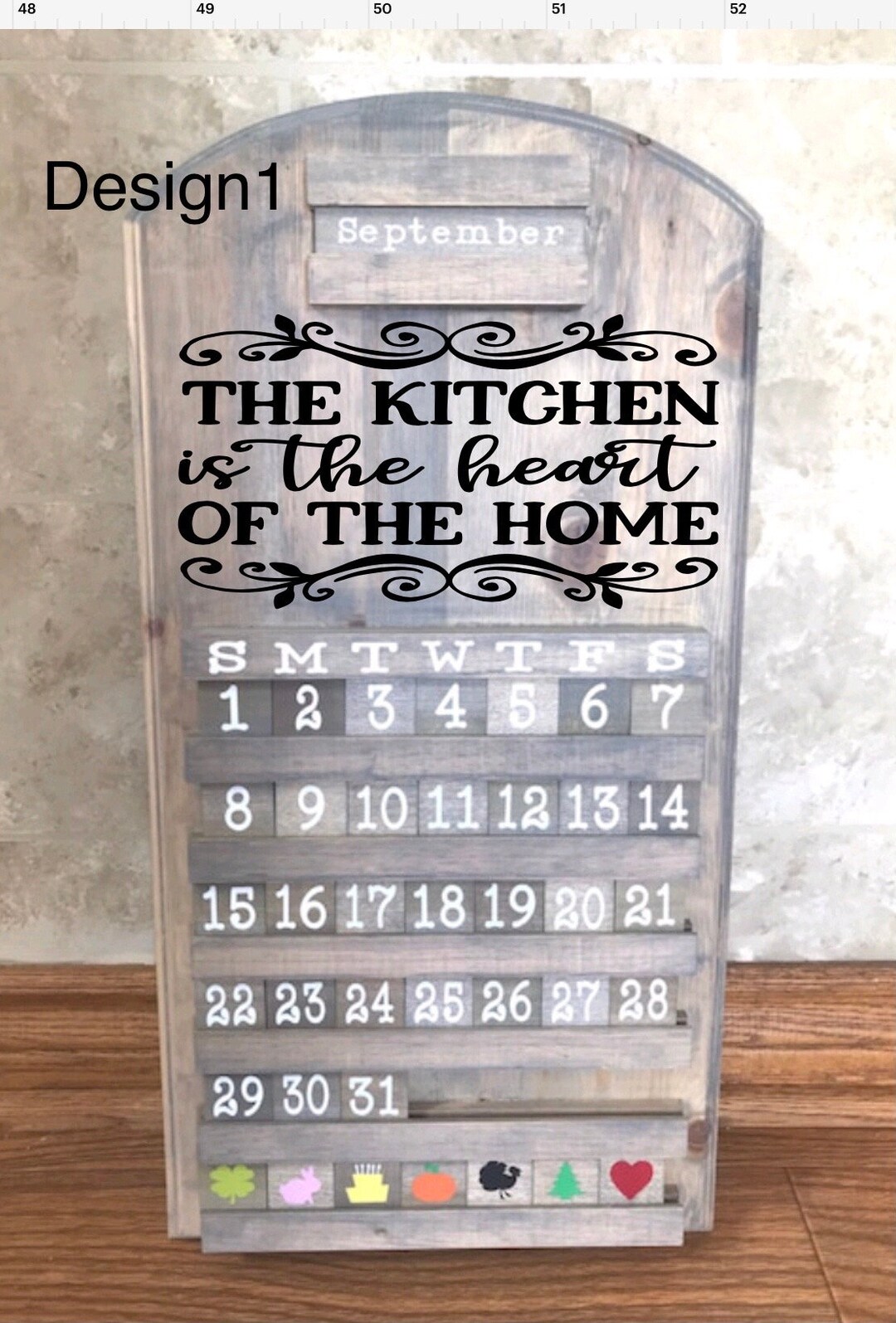 Kitchen Calendar,kitchen Decor, Perpetual Calendar, Wooden Calendar ...