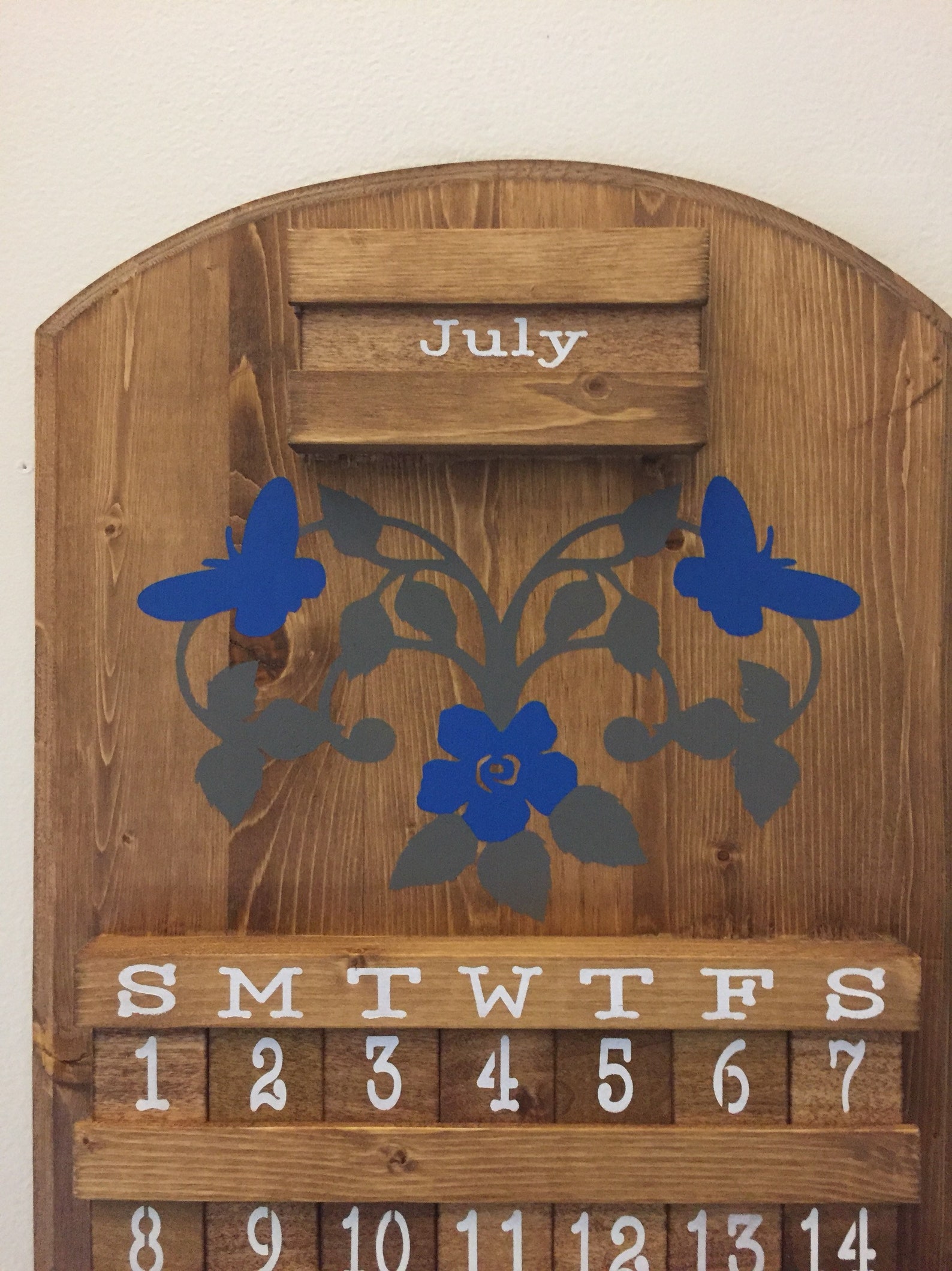 Butterfly Calendar,wooden Calendar, Perpetual Calendar, Wooden Sign ...