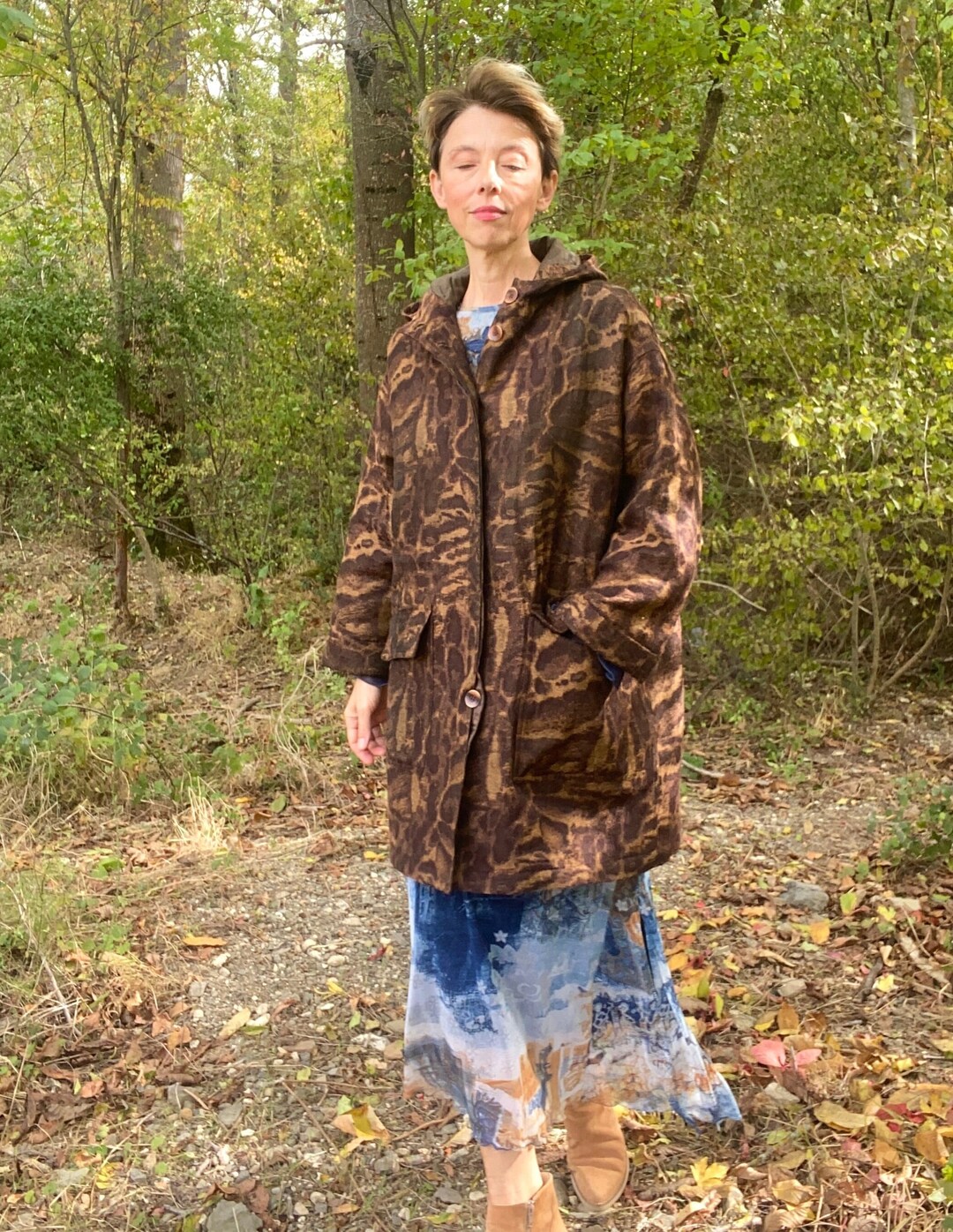 90s Kenzo Coat Made in France Animal Print Leopard Print Hood - Etsy