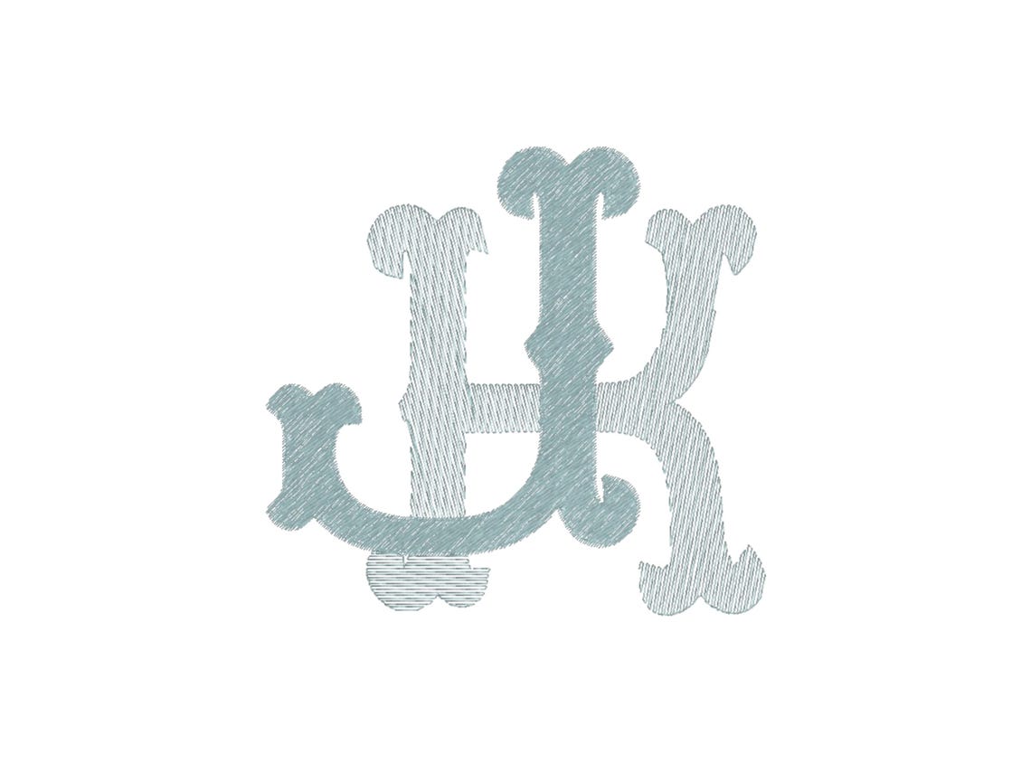 Custom Wedding Monogram, Intertwined Monogram Font, Fancy Monograms ...