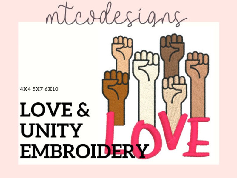 BLM Embroidery Design, Love Embroidery Design, Love Embroidery, BLM ...
