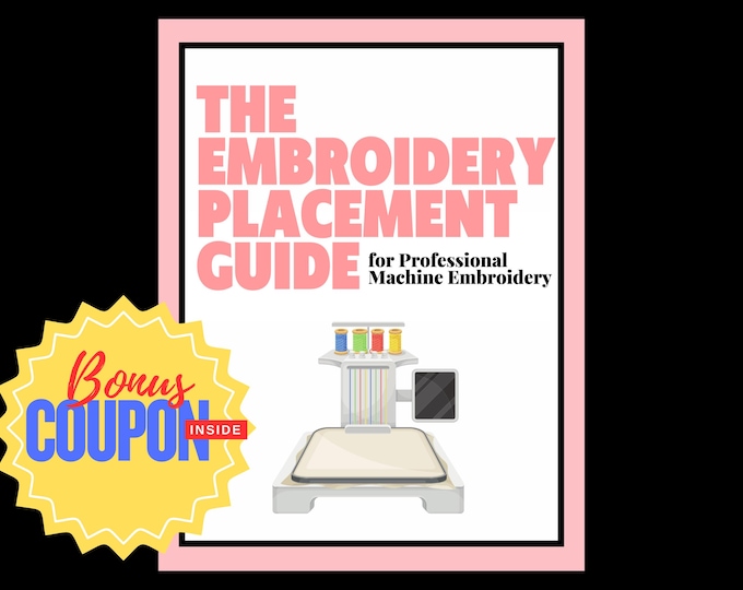Embroidery Sizing Guide, Embroidery Placement Guide, Handbook for ...