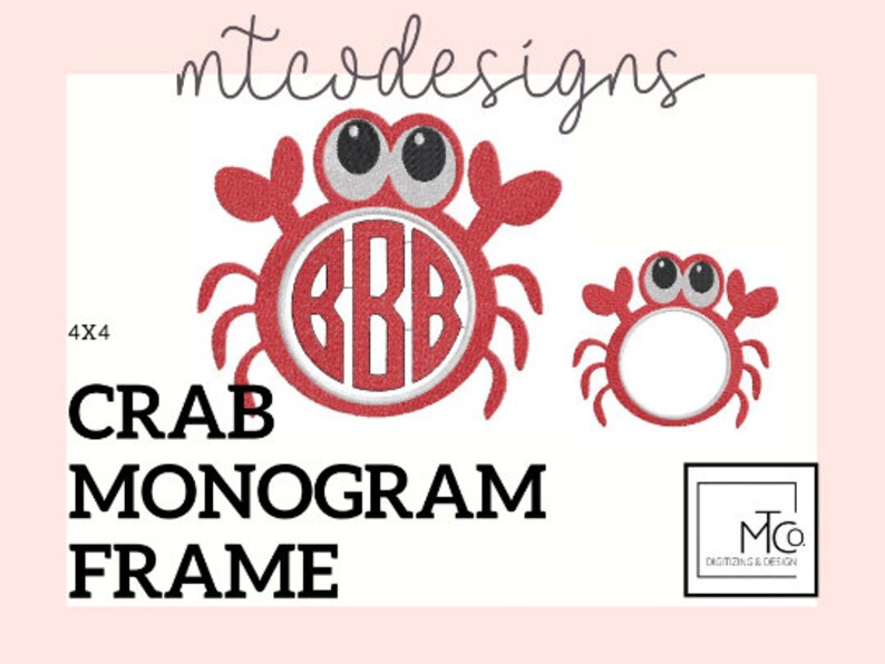 Crab Embroidery, Crab Embroidery Design, Crab Embroidery File File ...