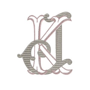 Custom Wedding Monogram, Intertwined Monogram Font, Fancy Monograms ...