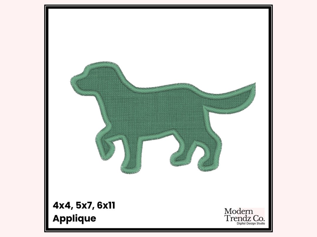 Labrador Retriever, Labrador Applique, Labrador Dog Applique, Labrador ...
